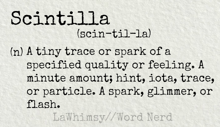 Word Nerd : Scintilla – Lawhimsy