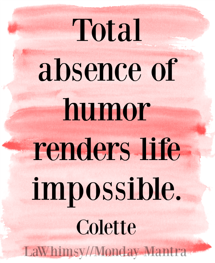 Monday Mantra 117 – Total absence of humor renders life impossible ...