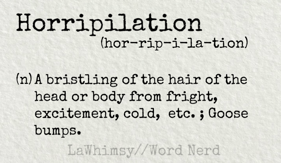 Word Nerd: Horripilation – Lawhimsy
